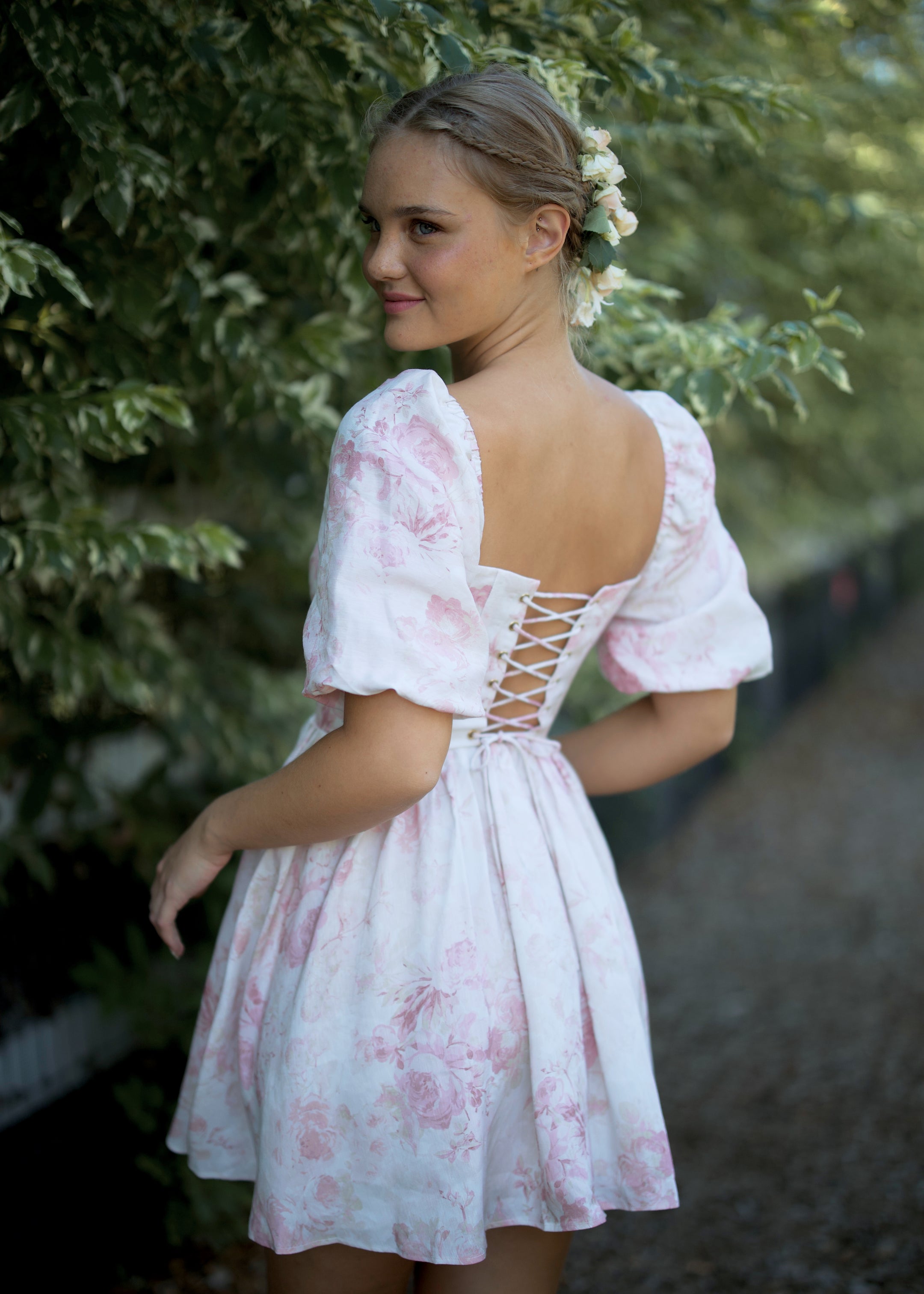 The Marseille Mini Pink River Rose | Halter Mini | Maison Amory